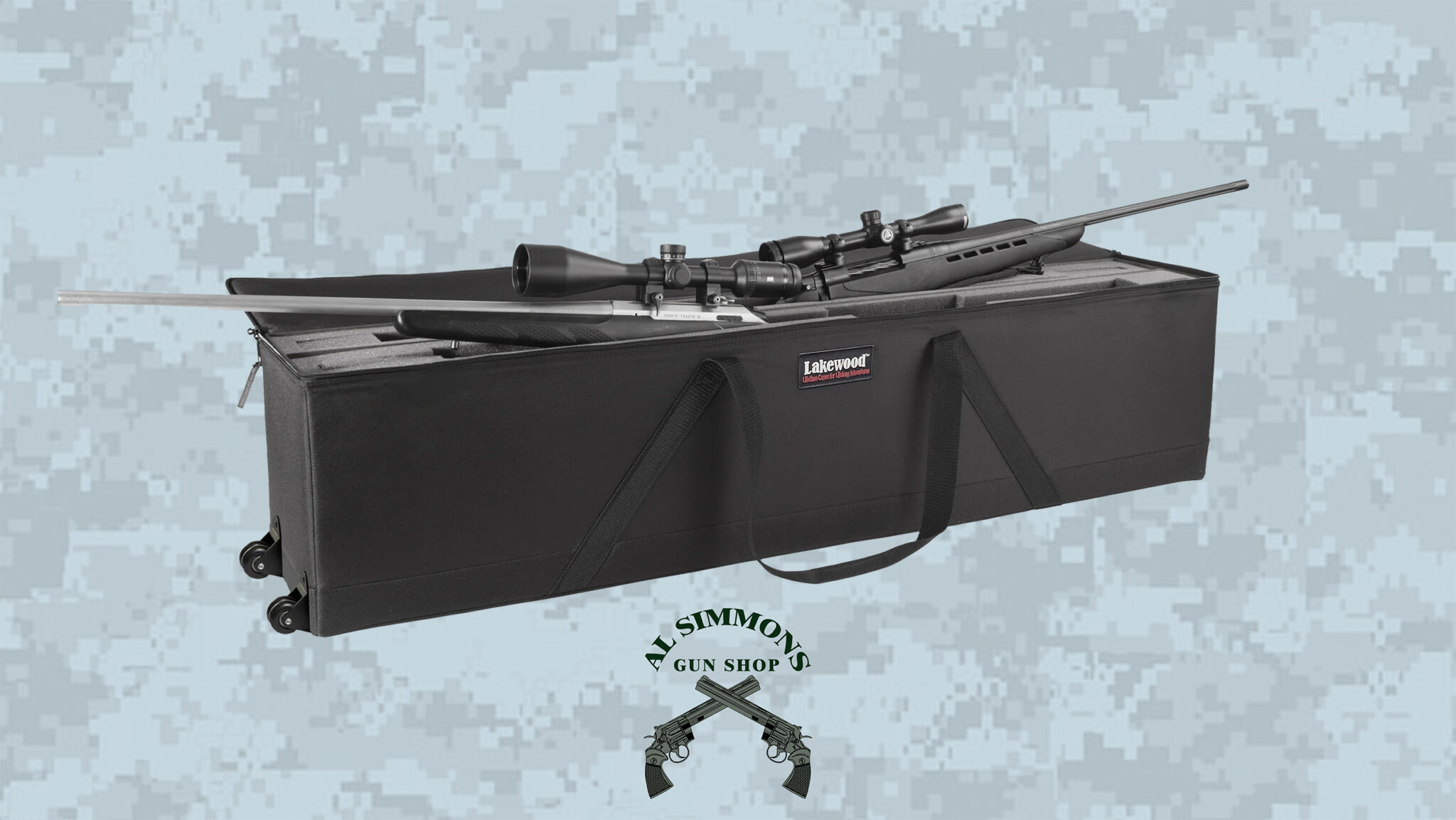 Lakewood Deluxe Double Scoped Rifle or Shotgun Case Black – Al Simmons ...